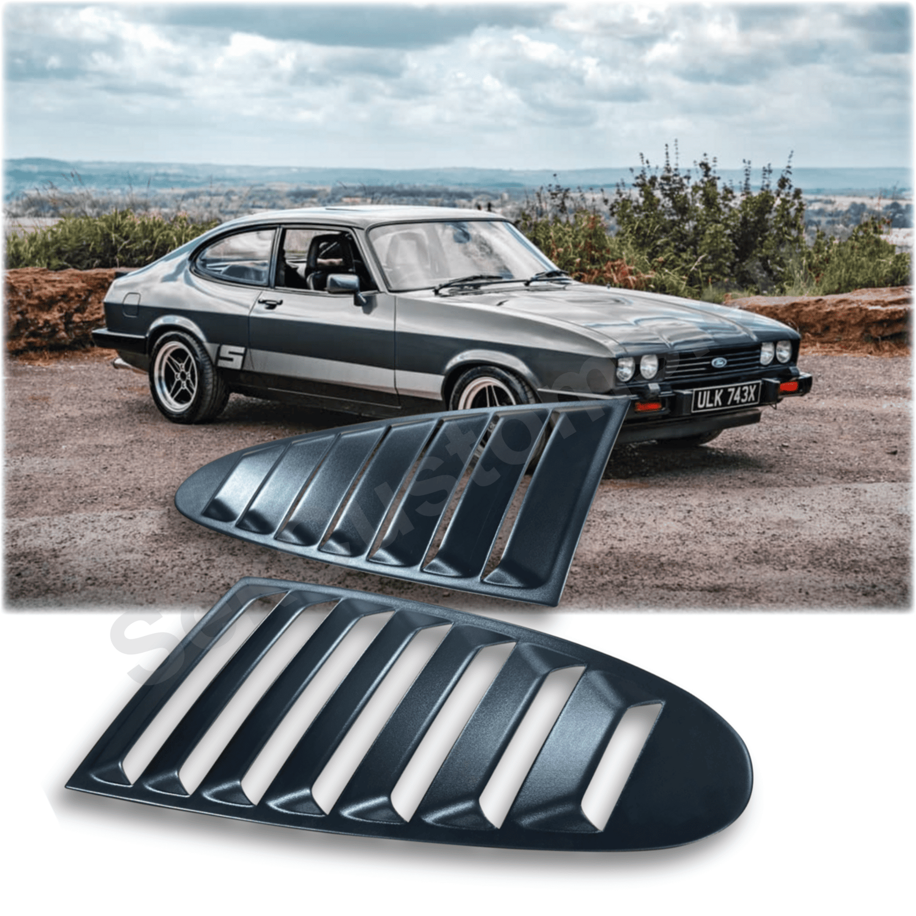 Ford Capri MK3 Side Window Louvres, Window Blinds– SekCustoms